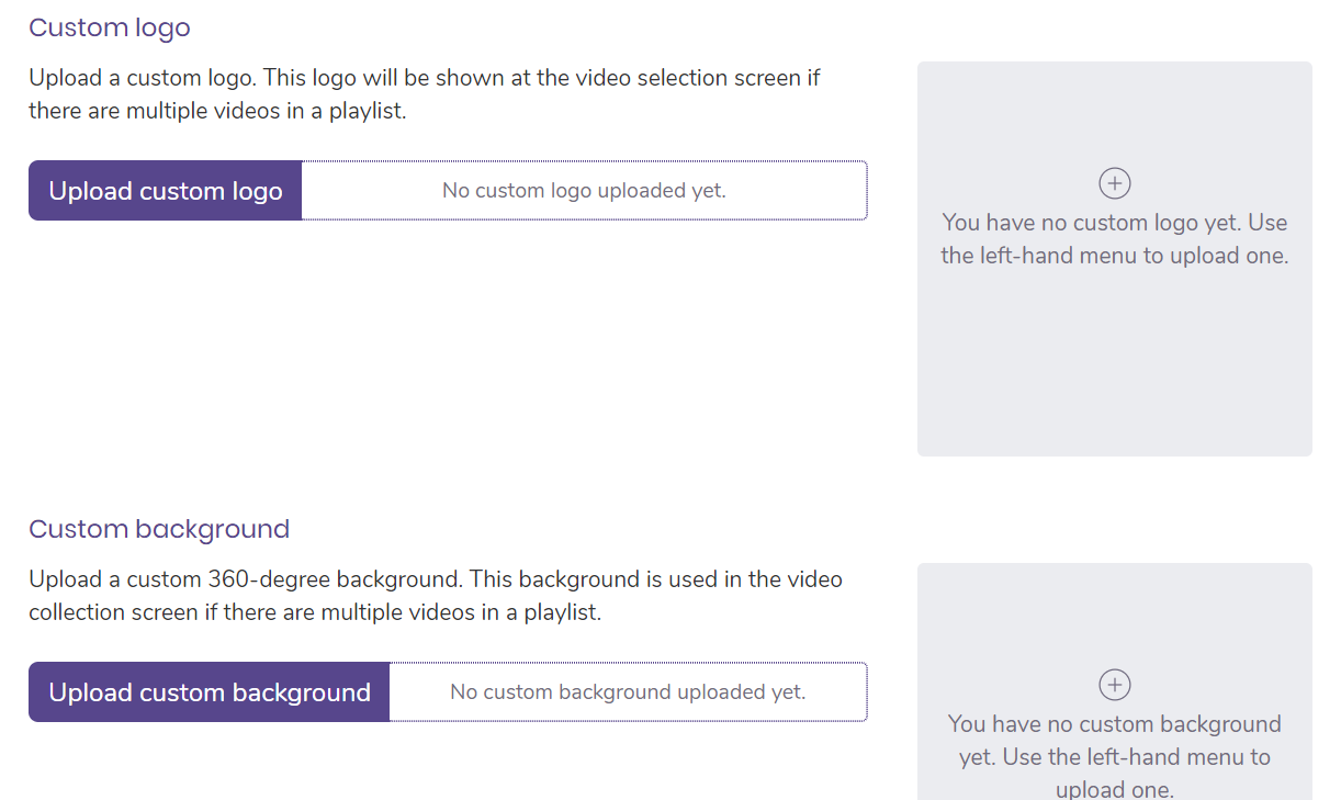 Customizing the EZ360 VR player | EZ360